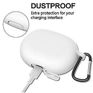 JDHDL Silicone Case for Beats Studio Buds, Waterproof Protective Shock-Absorbing Protective Skin Cover Case with Keychain for Wireless Headphones (Black)