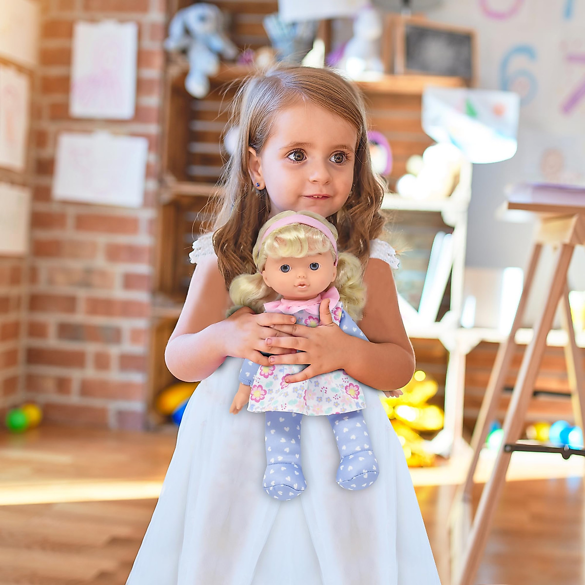 Gift Boutique Soft Baby Doll, 12 Inch Girl Doll with Blond Hair, My First Doll for Infants, Toddlers, Girls and Boys