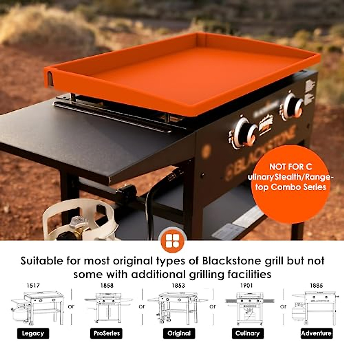 Upgraded Griddle Cover Mat Grill 28" Silicone Mat Cover, Full-edge Silicone Griddle Mat Design for Blackstone 28 Inch Grill,Protect Your Griddle from Rodents, Insects, Debris and Rust