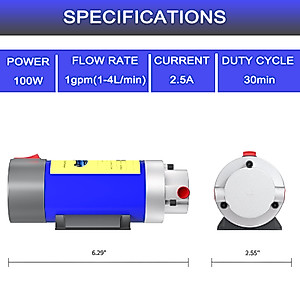 Oil Extractor Pump - 12V Gear Oil Pump Portable Self-Priming Motor Oil Pump Electric Self-Priming Engine Oil Pump & Tubes for Motorbike, Car, Boat, ATV(100W)