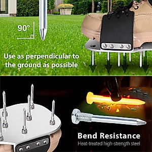 Lawn Aerator Shoes for Grass, Aerator Lawn Tool for Grass, Aerating Shoes for Lawn, Heavy Duty Spike Shoes for Soil, Lawn Aeration Soil Yard Aerator Shoes for Lawn Patio Yard