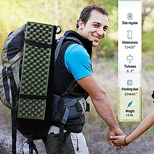 BKS Foam Egg Crate Sleeping Folding Pad,Backpacking Camping Mat …