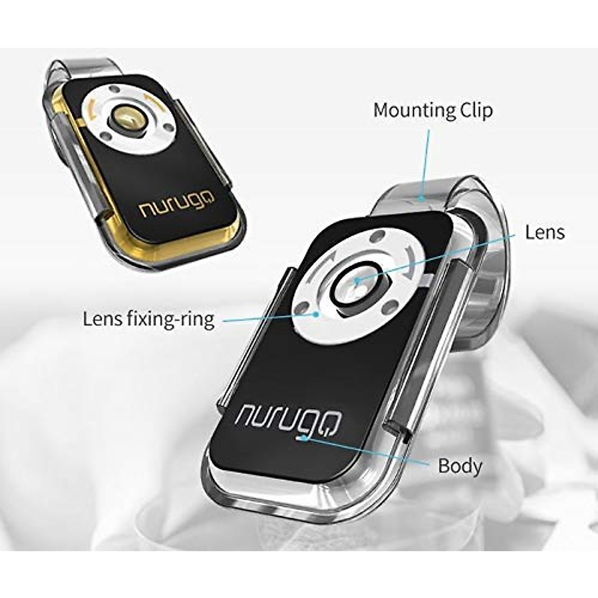 Nurugo Micro Smartphone Microscope (Silver) 400X Magnification Including Brackets for iPhone - Share Media with The Nurugo Application(Android & iOS) (Silver)