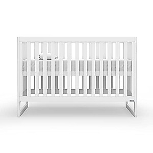dadada Baby’s 3-in-1 Austin Convertible Crib - Newborn Essentials Baby Bed Fits Standard Crib Mattress - Adjustable Bed Base - White