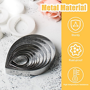 10 pcs Austin Rose Cutter Set Fondant Decor Kit Cake Decorating Gumpaste Flowers