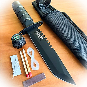 New 8.5" Camping Fixed Blade Fishing Hunting Knife Bowie w Sheath Survival Kit NEW Camping Outdoor Pro Tactical Elite Knife BLDA-0279