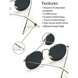 WearMe Pro - Reflective Lens Round Trendy Sunglasses