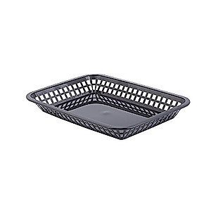 TableCraft 1079BK 11-3/4" Black Mas Grande Platter Basket - Pack of 12