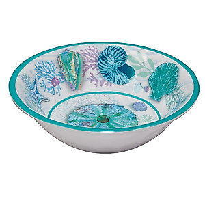 Certified International Serene Seas 12 Piece Melamine Dinnerware Set, Service For 4