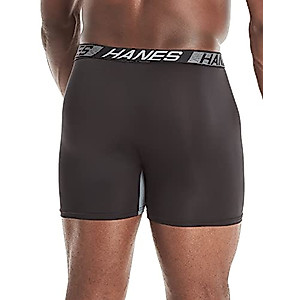 Hanes Men's X-Temp Total Support Pouch Boxer Brief, Anti-Chafing, Moisture-Wicking Underwear, Multi-Pack, Regular Leg-Black, X-Large