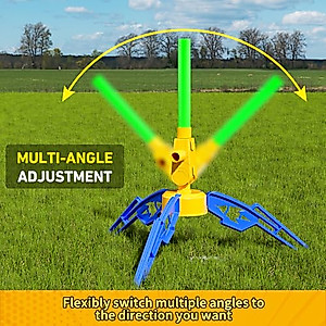 Toys Rocket Launcher for Kids - Launch up to 100 Ft, 8 Multi-Color Foam Rockets & Adjustable Launch Stand, Kids Outdoor Toys, Birthday Toys for Kids Boys Girls Age 3+ Years Old