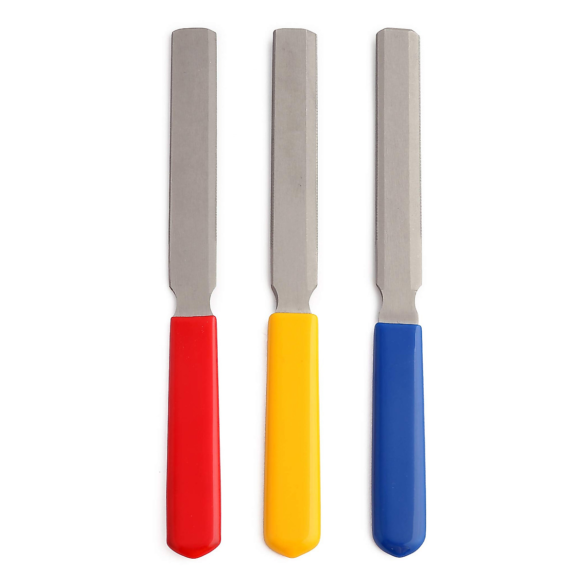 Holmer Bass Guitar Nut Files Double Edge Nut Slotting Files Set Fret Crowning Files Luthier Tools for P Bass Jazz Bass Guitar Set of 3Pcs.