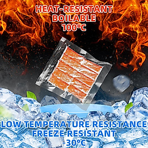 Conilly Vacuum Sealer Bags,100 Quart Size 8" X 12" Commercial Grade Sealer Bag, Bpa Free, Heavy Duty, Puncture Prevention, Great for Food Storage, Meal Prep or Sous Vide Cooking