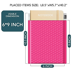 Metronic Bubble Mailers 6x10 25 Pack, Pink Bubble Mailers, Self-Seal Shipping Bags, Padded Envelopes, Bubble Poly mailers for Shipping, Mailing, Packaging for Business, Bulk #0