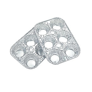 Waytiffer (10pack Muffin Pan | 6-Cup Cupcake Aluminum Pans Favorite Muffin Tin Size for Baking Cupcakes Muffins and Mini Pies - Standard Size