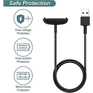 Charger for Inspire 3 Charger Cable Replacement USB Charging Cord Compatible for Fitbit Inspire 3 Fitness Tracker Accessories