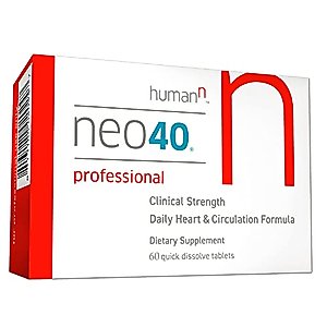 humanN Neo40 Professional - Daily Heart & Circulation Support - Methylfolate, Beet Root Powder, Hawthorn Berry, L-citrulline - 60 Dissolvable Tablets