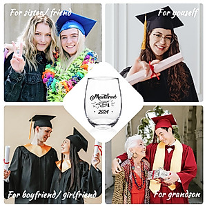 Futtumy Graduation Gift, Mastered it 2023 Stemless Wine Glass 17oz, Graduation Wine Gift for Him Her College and High School Graduates, College Graduation Gift 2023 Graduation Gift MBA Graduation Gift