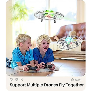 SYMA Mini Drone for Kids Adults, X660 7-Color LED Light RC Quadcopter with Rotary Ascent, 360° Flip, Altitude Hold, Headless Mode Indoor Drone Plane Flying Toys Gifts for Kids 8-12