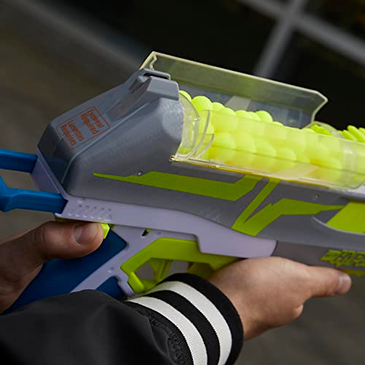 NERF Hyper Impulse-40 Blaster, 30 Nerf Hyper Rounds, Spring-Open Instant Reload Hopper, Up to 110 FPS Velocity, Eyewear Included