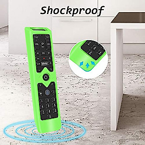 Remote Case Covers Holder for Xfinity Remote Control,Silicone Protective Case Skin for XFinity Comcast XR15 Voice Control Remote,[Thicken Layer] Shock-Absorption Bumper Remote Back Covers-Glowgreen