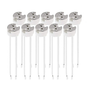 10 Pack Bioluz LED MR16 Socket, GU5.3 Socket, LED Halogen Lamp Ceramic Wire Connector Base Socket Adapter MR16 MR11 G4 GU5.3 Socket (Pack of 10)