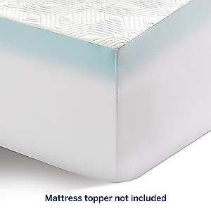 LUCID Memory Foam Soft and Breathable-Machine Washable Mattress Topper Cover, King, White