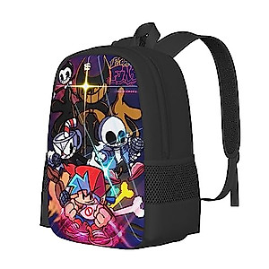 MAPH Fri-day Ni-ght Fun-kin Backpack Travel Laptop Backpacks Large Capacity Multifunction Adjustable Straps Daypack Fashion Classical Basic Bag For Game Fans Gifts