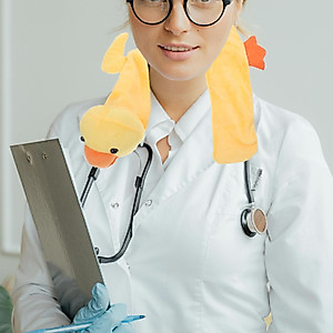 Healeved Stethoscope Sleeves Cute Animal Shaped Stethoscope Cover for Doctors Removable Tube Stethoscope Covers for Hospital Nurses Doctors Stethoscope Neck Wrap