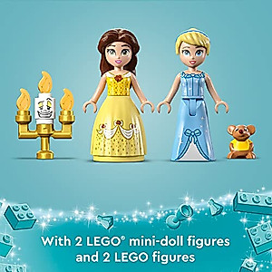 LEGO Disney Princess Creative Castles 43219​, Toy Castle Playset with Belle and Cinderella Mini-Dolls and Bricks Sorting Box, Travel Toys for Girls and Boys, Sensory Toy for Kids Ages 6+