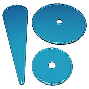 LITKO Template Set | Compatible with Warhammer 40,000, Shadow War: Armageddon | Blast | Flamer | 3 Pack (Fluorescent Blue)