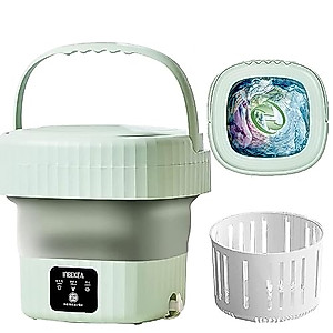 2023 Portable washing Machine Folding Mini Washing Machine Small Washer for Underwear Socks Baby Clothes Suitable for Apartment Dorm Travelling, Green