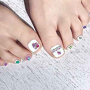 VIWIEU Small Kids Nail Stickers Princess Nails Decals for Little Girls 12 Sheets, 600+ Cute Toddler Tiny Fingernail Wraps Birthday Party Favors, Easter Basket Filler, Christmas Holiday Gift