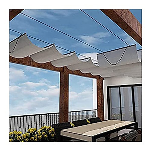 LXLIGHTS HDPE Patio Pergola Replacement Shade Net, 95% Sun Protection Permeable Wave Awning Cover for Outdoor Backyard Deck Canopy, 60 Sizes (Color : Grey, Size : 0.9x4M)