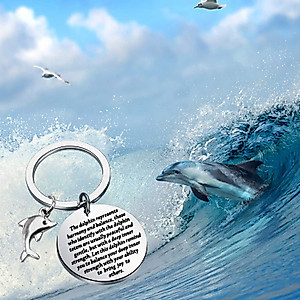 ENSIANTH Dolphin Keychain Dolphin Lover Gift Dolphin Jewelry Inspiration Gift for Friend (Dolphin Keychain)