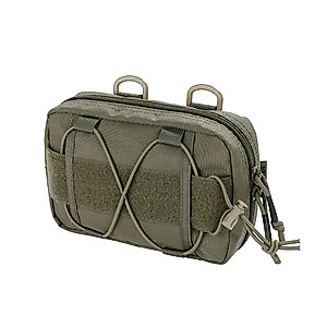EXCELLENT ELITE SPANKER Tactical Molle Admin Pouch Compact Utility EDC Tool Bag with Shoulder Strap Nylon Belt Waist Bag for Tactical Accessories (RGN)