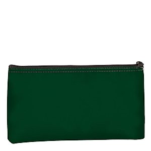 14 oz Forest Green Canvas Zipper Bag - 10.5 x 5.5 - Compact Zipper Pouch - Single Pack