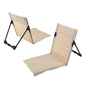 Folding Chaise Lounge Chair, Outdoors Beach Lounger with Adjustable Backrest, Portable Sun Tanning Chairs, Cozy Reclining Lounge Chair for Outside Beach, Yard, Patio, Pool, Deck