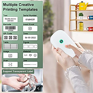 JENYNG Label Maker Machine with Tape,Portable Labeler Wireless Mini Thermal Label Printer for Home, Office,Shipping, Barcode, Mailing, Organizing, Label Maker with Multiple Templates USB Rechargeable
