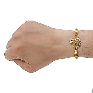 Riddhika Ventures Brother Rakhi with Greeting Card | Rakhi Gifts for Brother, Sister, Bhaiya, Bhabhi for Indian Raksha Bandhan Festival (K15)