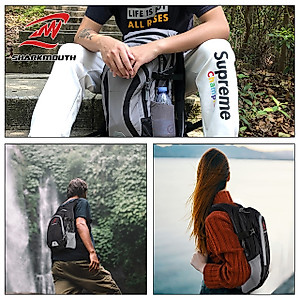 SharkMouth Hydration Backpack, Hiking Hydrated Pack with 2.5L Water Bladder, Multi Pocket Organizer, Lasts Long Day Mountaineering Trips, Travel and Journey