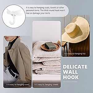 Cabilock 3 Sets Dragonfly Hook Cartoon Wall Hook Coat Hanger Animal Wall Hooks Dragon Fly Coat Hook Decorative Coat Hook Outdoor Decor Key Hanging Hook Hang Towel Clothes Wrought Iron White