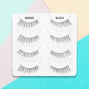 Ardell False Lashes, Natural Babies Black x 4 pairs
