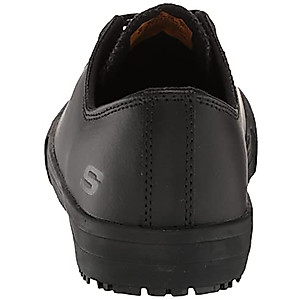 Skechers for Work Women's Gibson-Hardwood Slip-Resistant Sneaker, Black, 8.5 M US