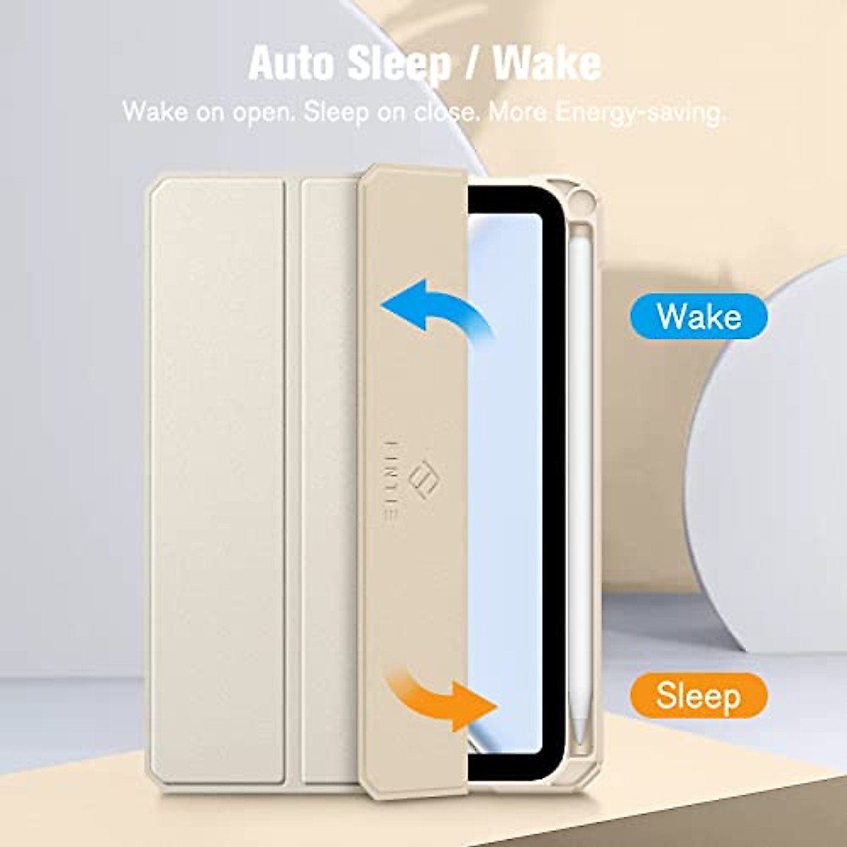 Fintie Hybrid Slim Case for iPad Mini 6 2021 (8.3 Inch) - [Built-in Pencil Holder] Shockproof Cover Clear Transparent Back Shell, Auto Wake/Sleep for iPad Mini 6th Generation, Starlight