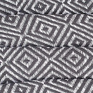 Throw Blanket With Fringes In Diamond Design 50x60 Inch - Charcoal White Cotton Throw For Sofa, Chair, Bed, & Everyday Use, Well crafted for durability, Farmhouse Throw,All Season Throw Blanket