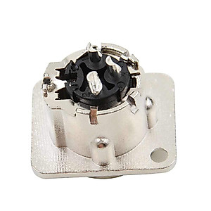 MUDHEN BNKENX 2Pack XLR Male Jack 3 Pin XLR Male Nickel Panel Mount Connectors XLR Male 3Pin Jack Socket Panel Mount Audio Jack Speaker Plug