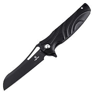 SHIELDON Bazoucan EDC Pocket Knife, 3.43" D2 Blade with Titanium Coating, G10 Handle Folding Knife with Liner Lock for Everyday Carry
