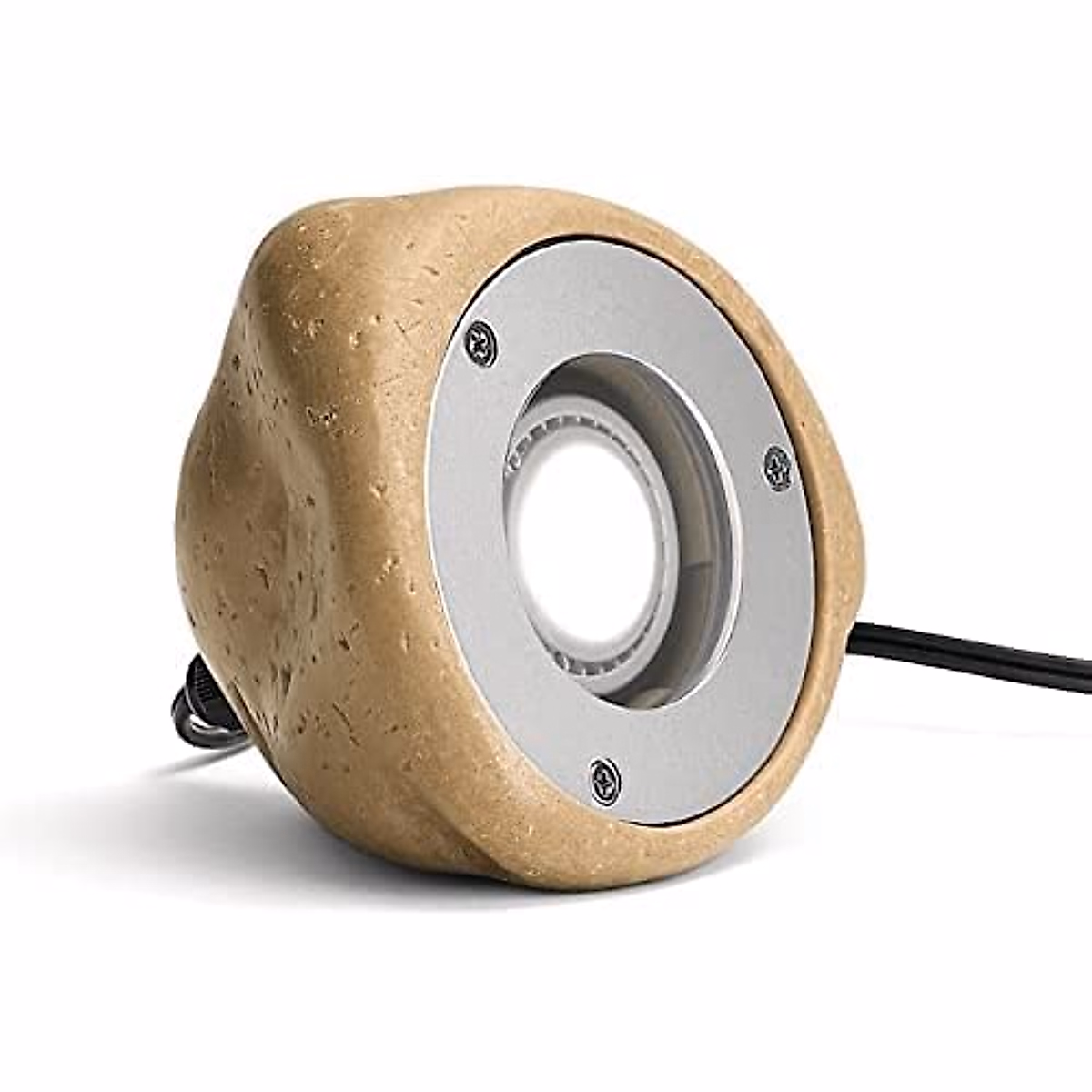 Kichler Showscape Collection #28318; 5-Watt Low Voltage 12Volts, 200-Lumen MR16 Bulb Faux Rock Low Voltage Hardwired LED Spot Light for Walkway, Garden, Patio, Hotel, Residencial, Commercial (4 Pack)