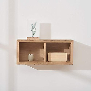 LLRYN Wooden Wall Shelf Floating Shelf for Lobby/Counter/Study/Living Room/Bathroom, Minimalist Style (Size : Single Style)